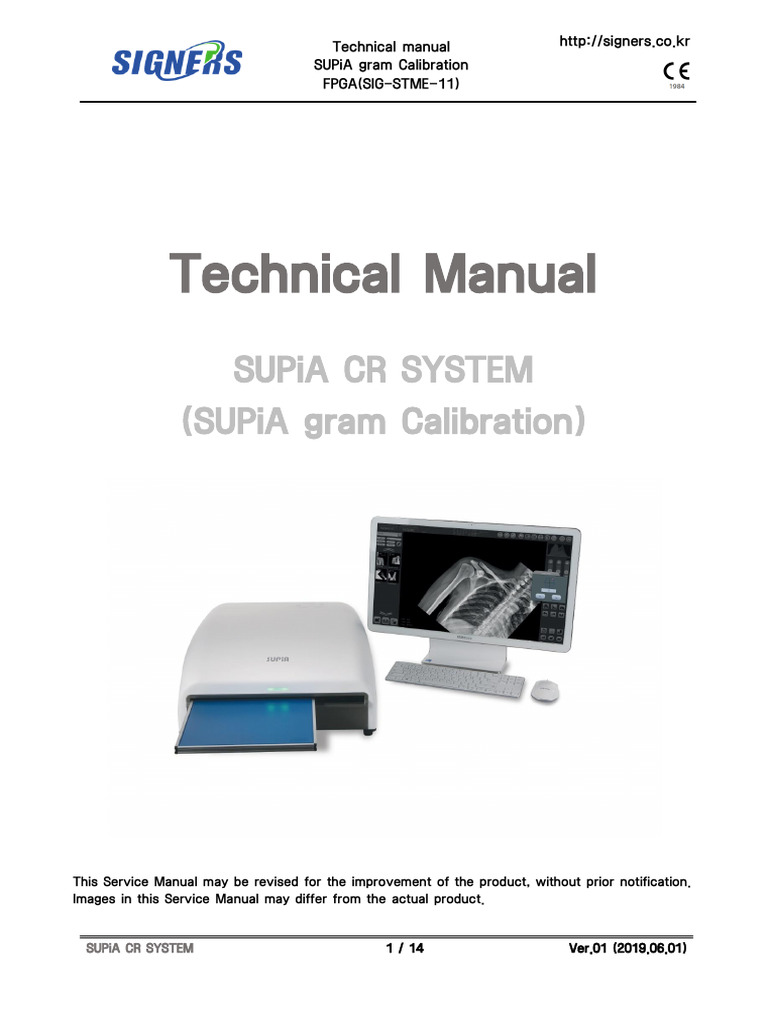Technical Manual SUPiA Gram Calibration (SIG-STME-11-FPGA) | PDF