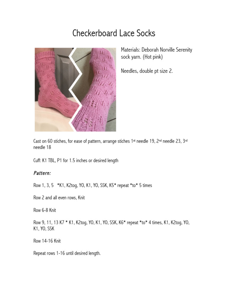 Checkerboard_Lace_Socks | PDF