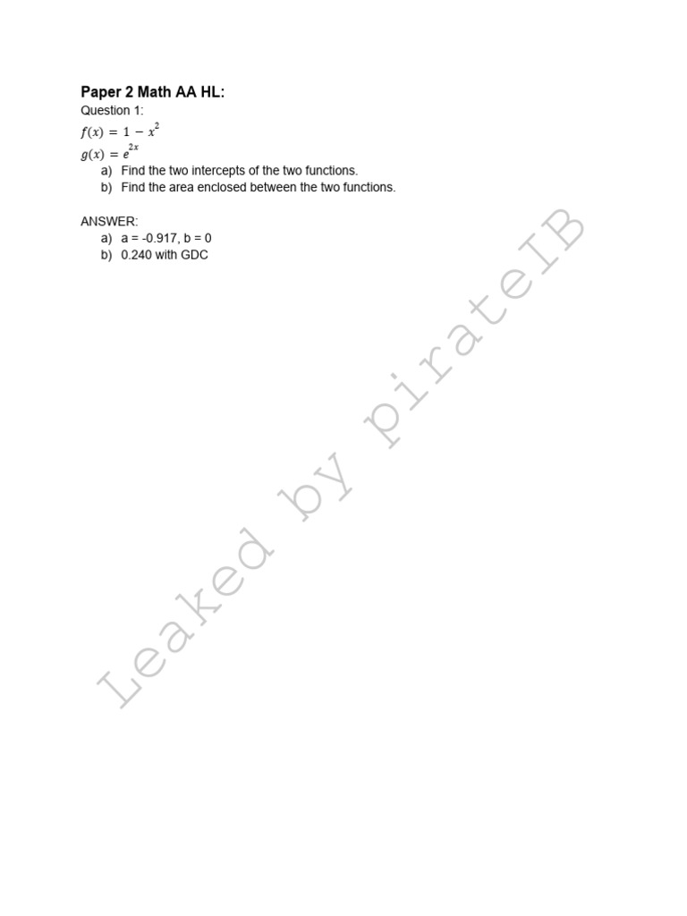 Math AA | PDF