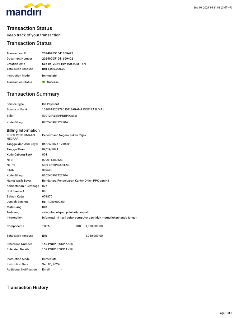 Transaction Status | PDF
