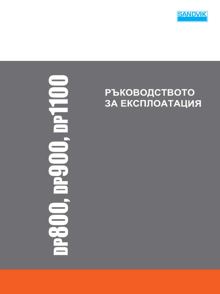 Operation Manual Tamrock Pantera 1100 | PDF