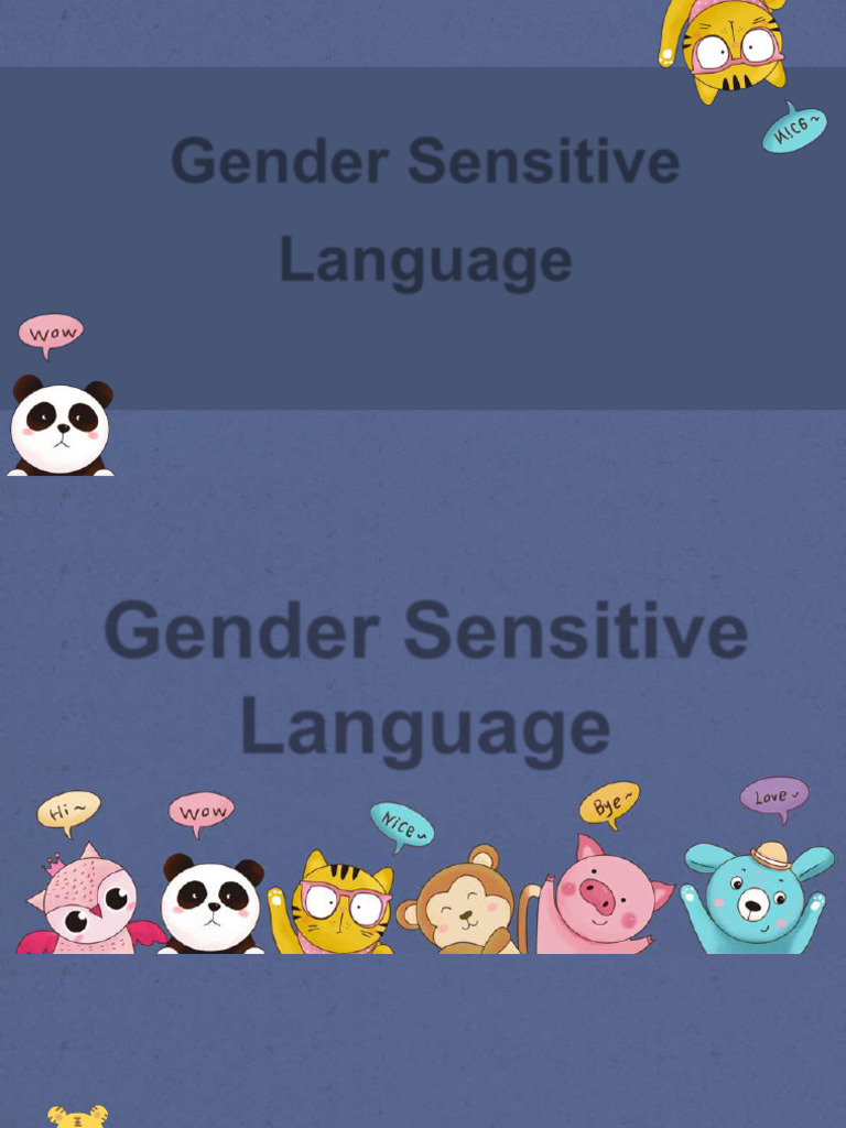 Gender Sensitive Language | PDF