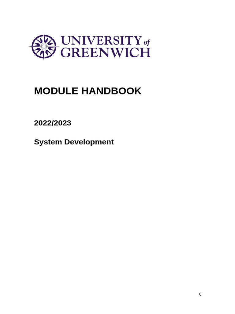 ModuleHandbook COMP 1845 System Development 2022 23 | PDF