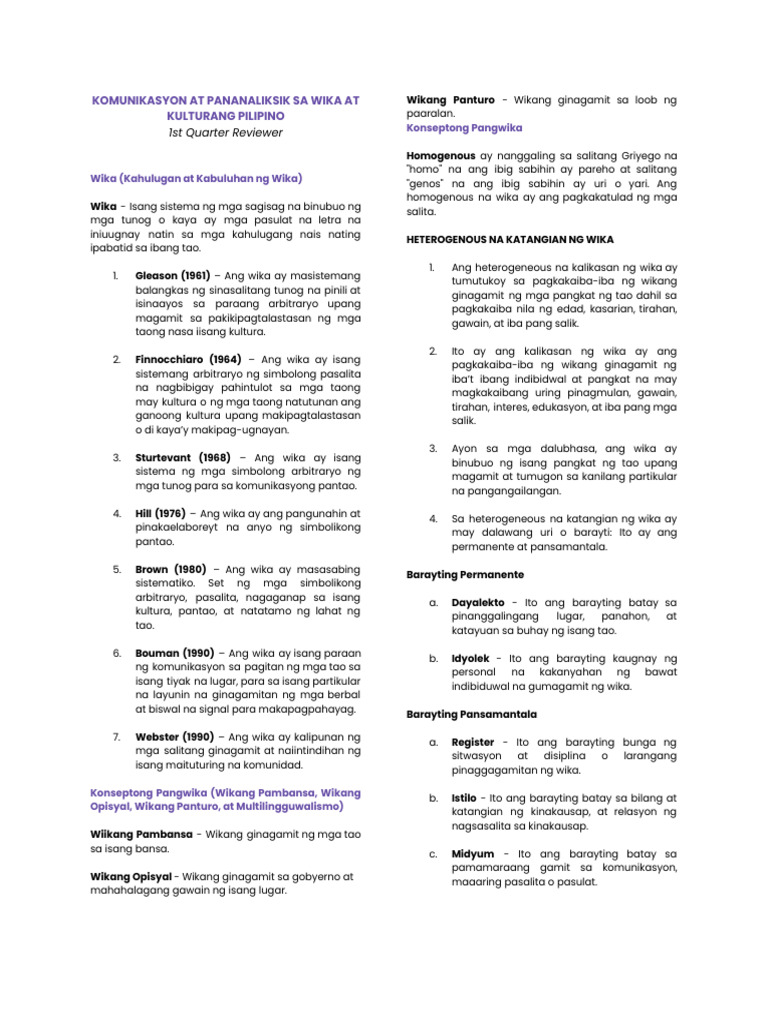 Q1 KOMPAN Reviewer | PDF