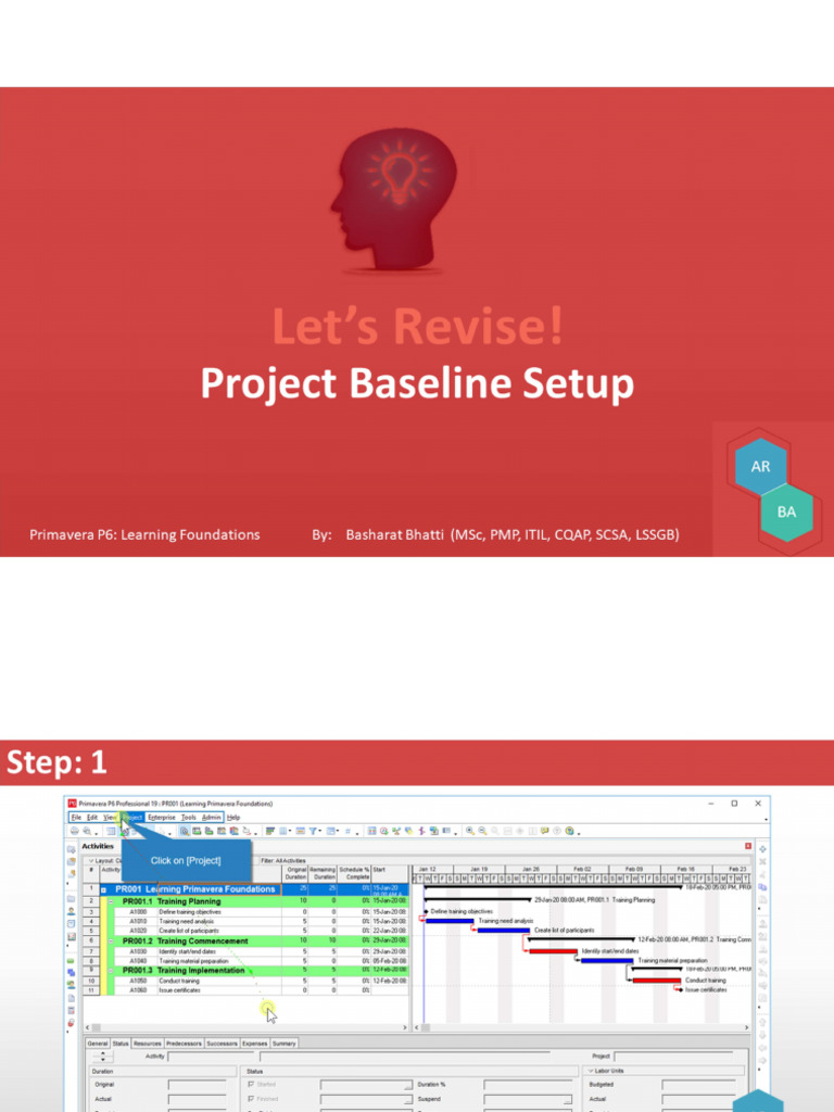 Section6 - Revision-Project Baseline Setup | PDF