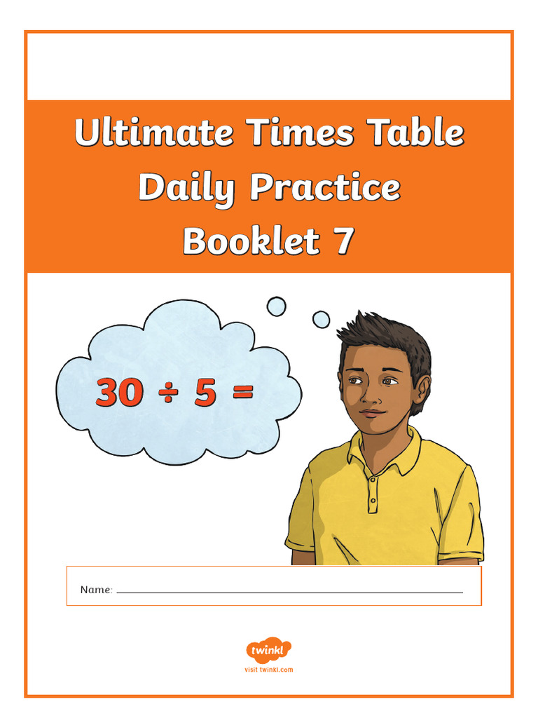 Ultimate Times Table Daily Practice 7 Booklet.196598614 | PDF