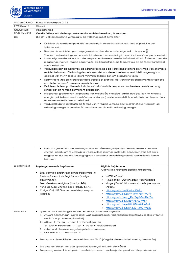 Fisiese Wetenskappe Graad 12 Kwartaal 2 Week 5 - 2020 | PDF Fisiese Wetenskappe Graad 12 Kwartaal 2 Week 5 - 2020 | PDF