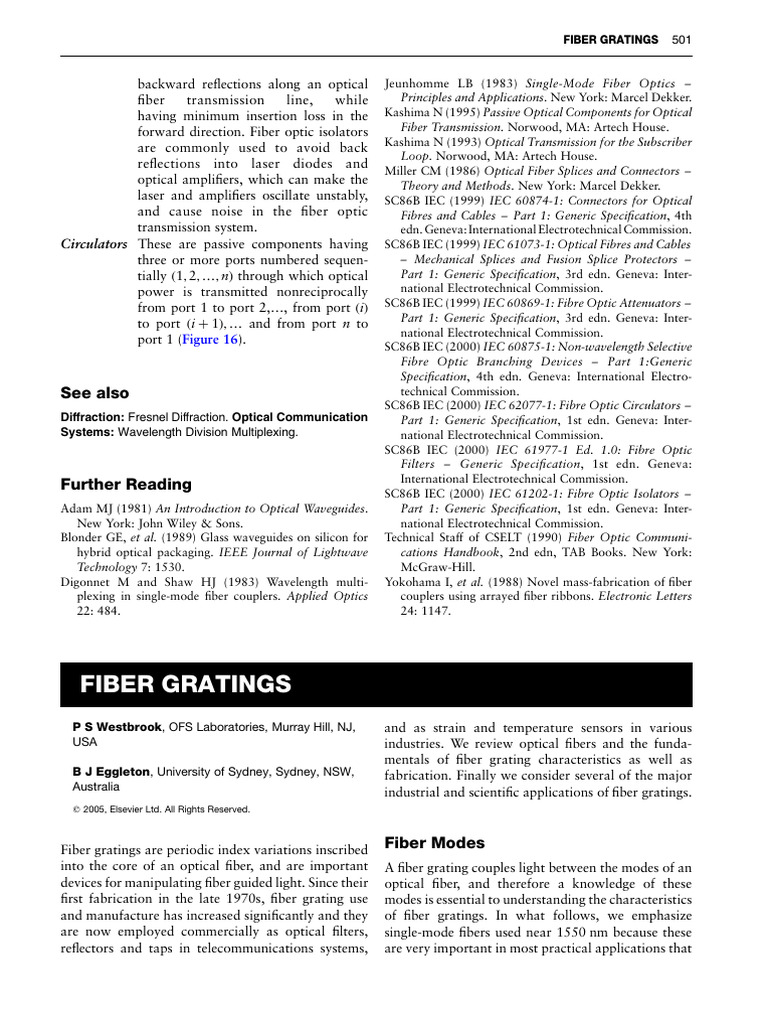 Fiber Gratings | PDF