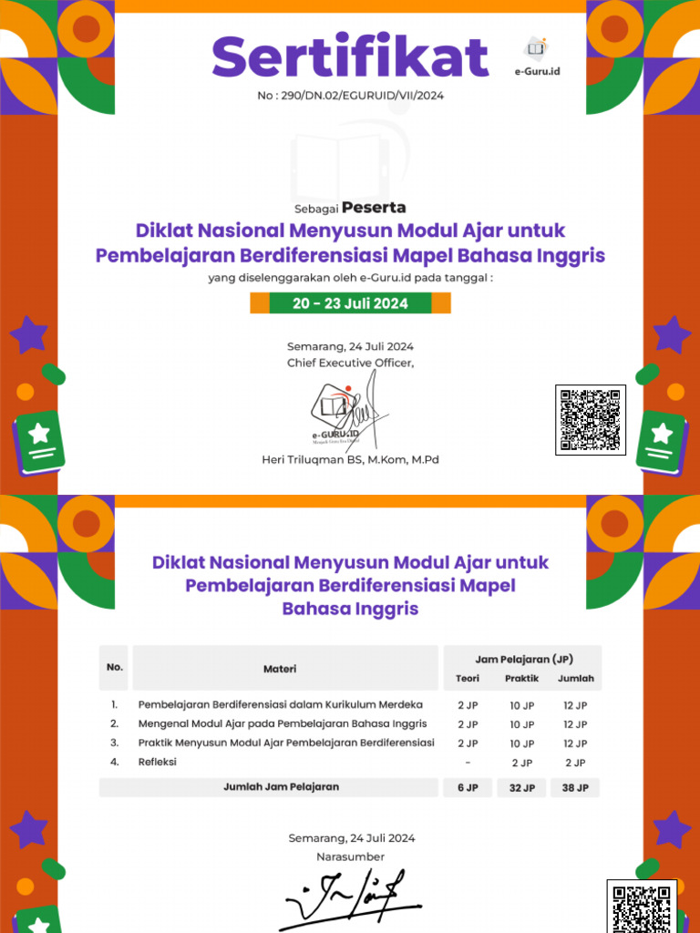 Sertifikat - Fitriyani S.pd. 2 | PDF | Bisnis | Pengelolaan Keuangan & Uang