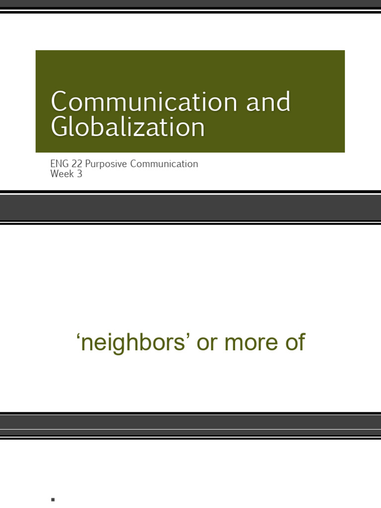 Communication and Globalization | PDF