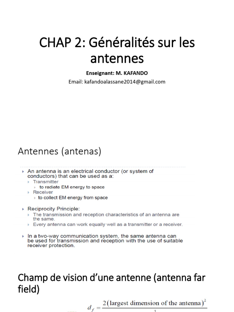 Chap02 Antennes | PDF