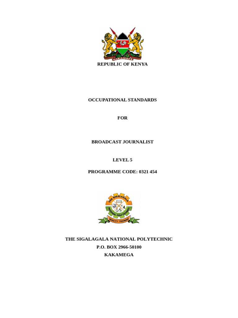 Broadcast Journalist OS Level 5 | PDF