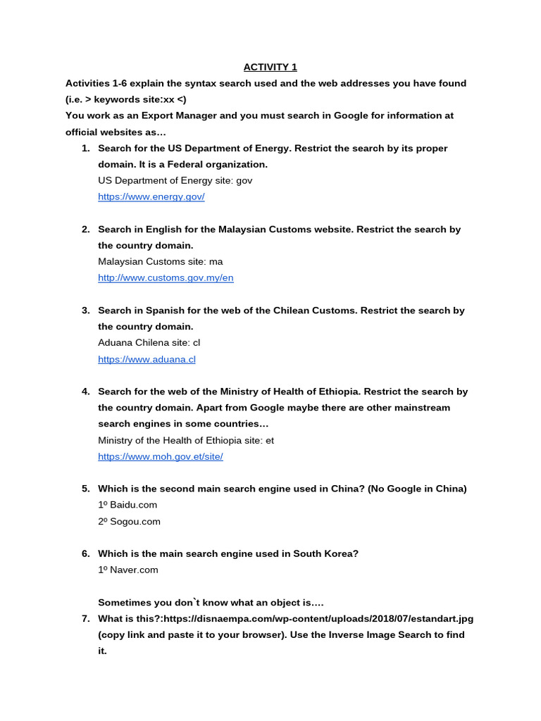 ACTIVITIES 1 and 2 | PDF