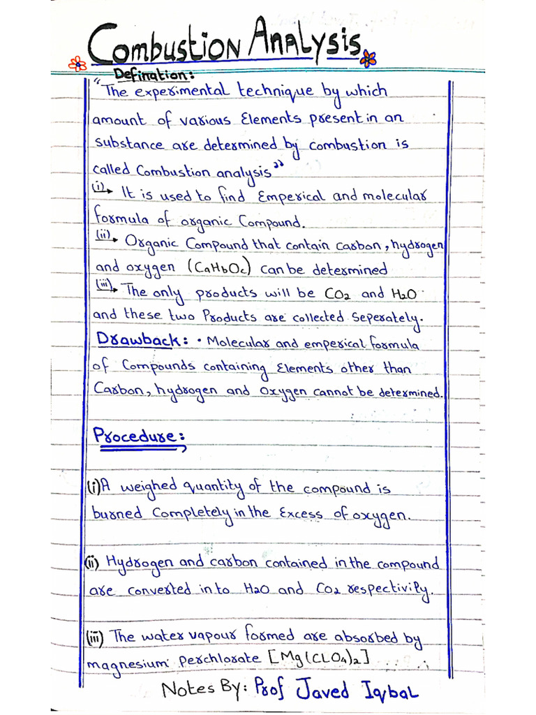 Combustion Analysis +numericals | PDF