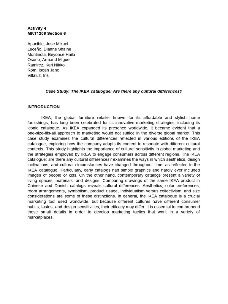 Case Study - Activity 4 | PDF