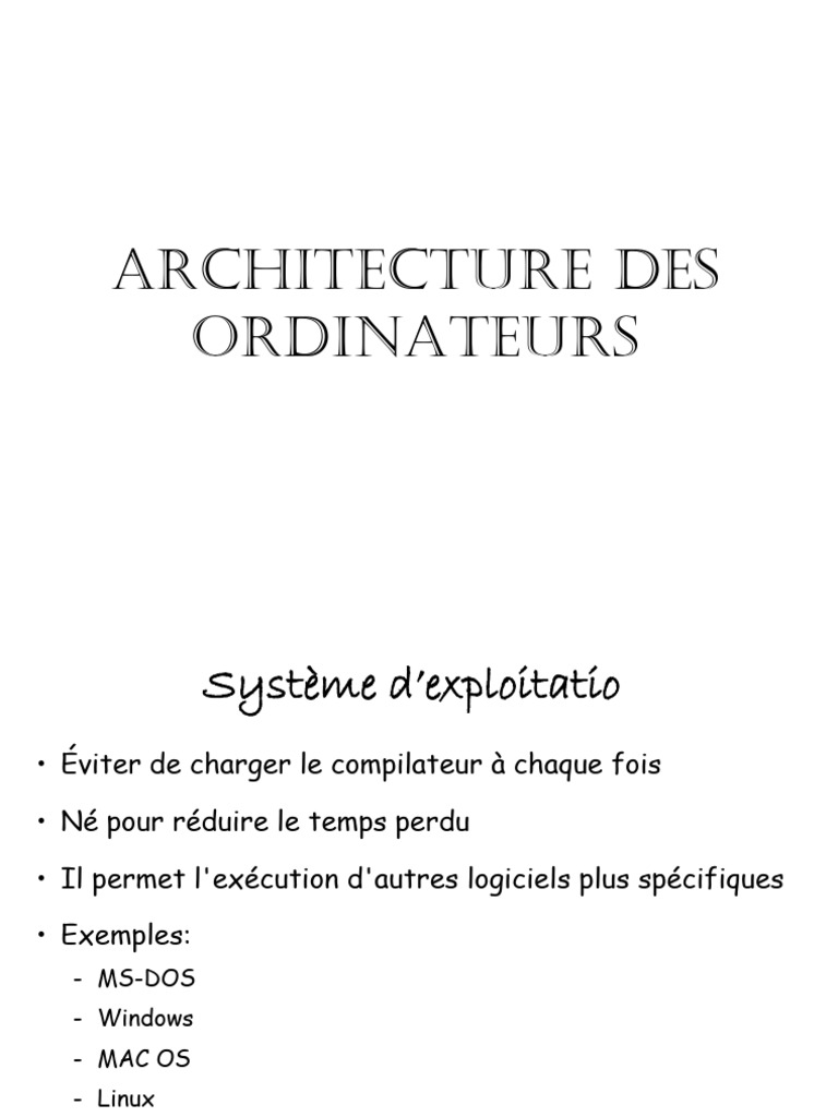2_Architecture des ordinateurs | PDF