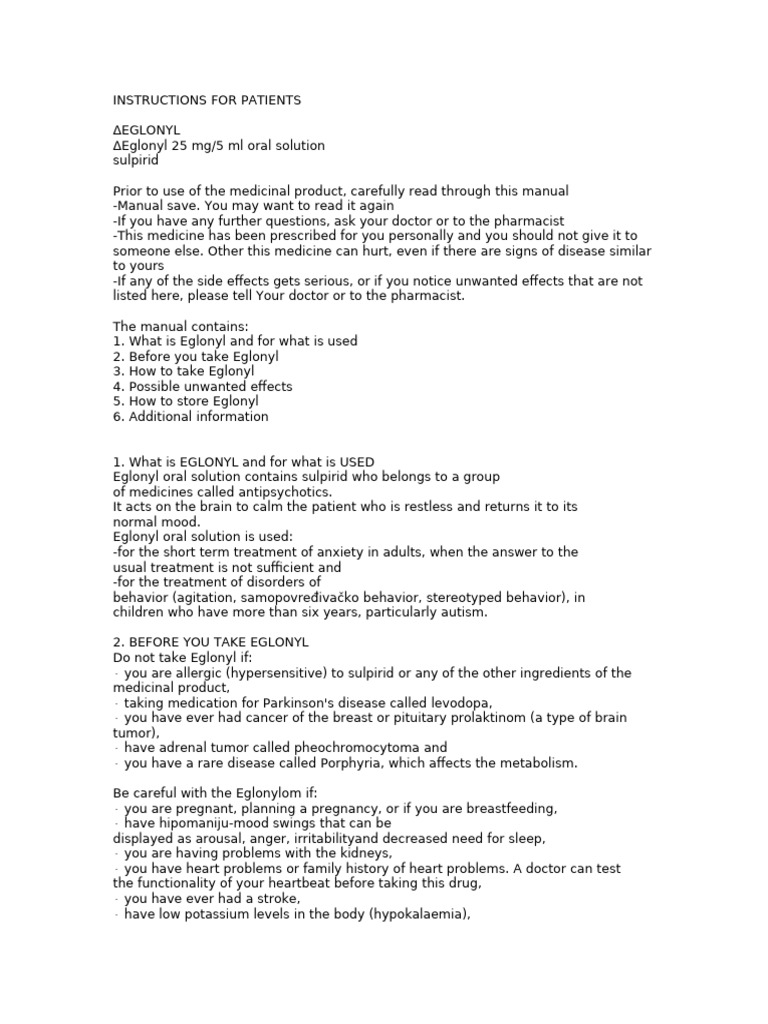 Eglonyl Sol Prevod | PDF | Anxiety | Lifestyle