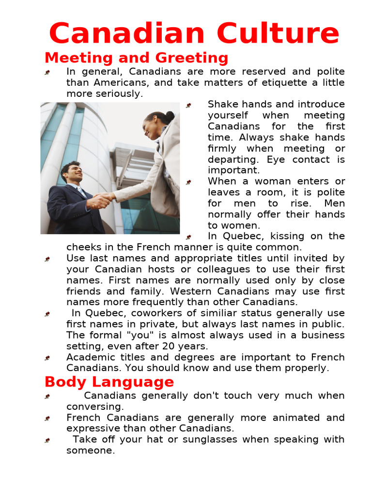 Canadian Culture | PDF