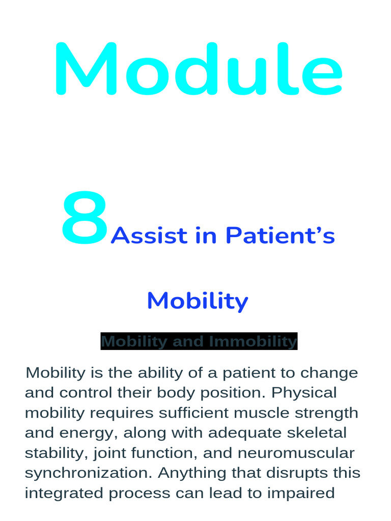 MOBILITY HCS MODULE 8 | PDF