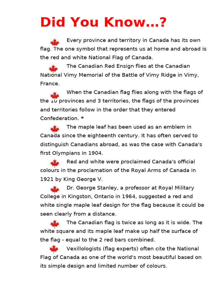 Did You Know?.... Canada | PDF