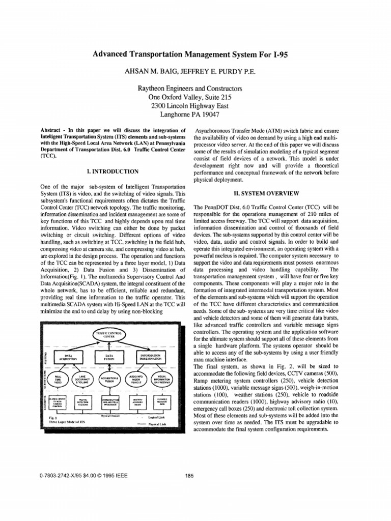 Advanced Transportation Management System For 1-95 | PDF
