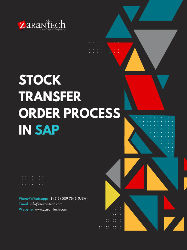 SAP Stock Transfer Order Process Guide | PDF | Logistics | Career & Growth