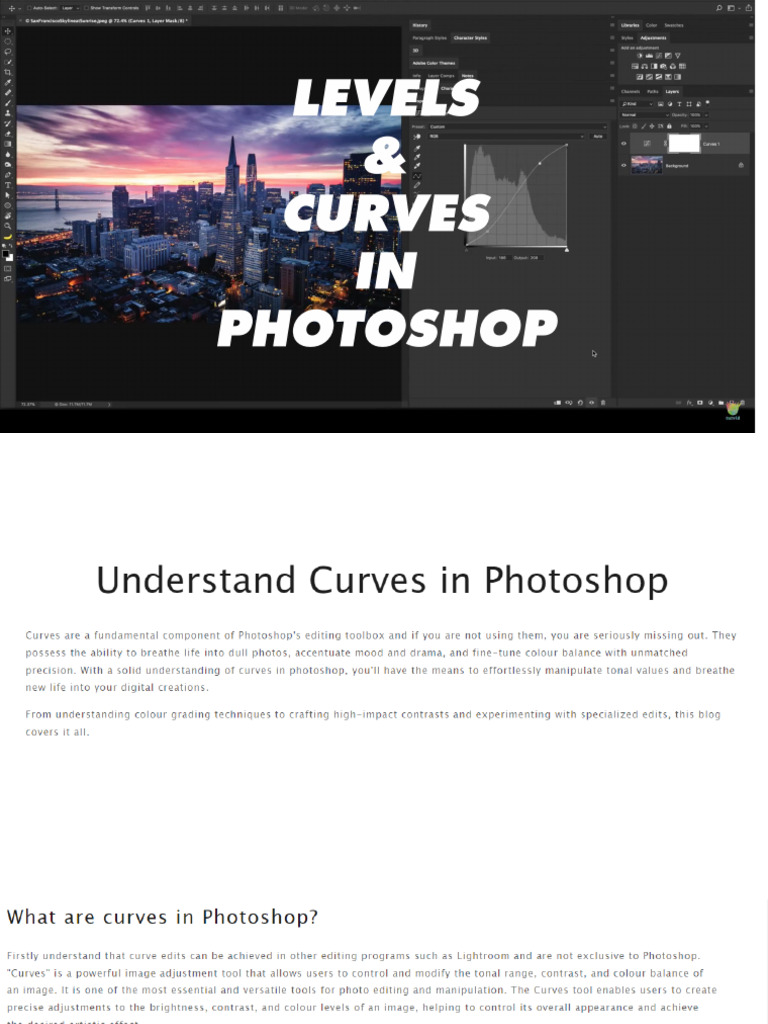 Levels & Curves Photoshop | PDF