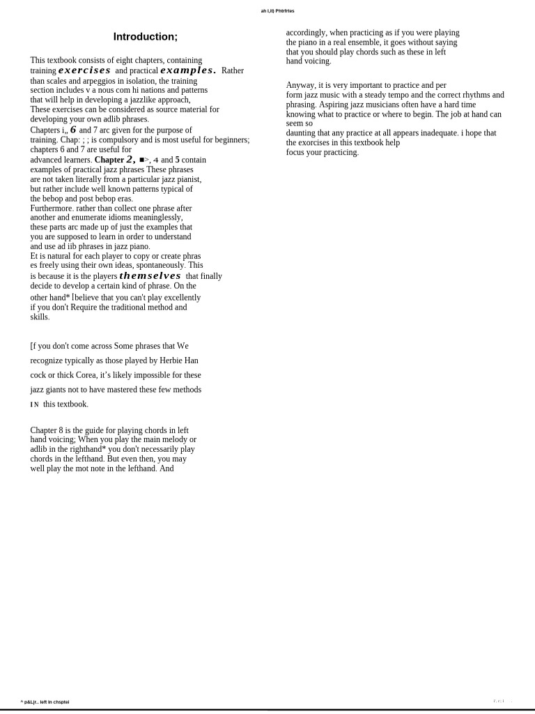 2 3 4 Extracted Pages From Jazz Piano AdLib Phrases - CHAT GPT | PDF | Chord (Music) | Jazz