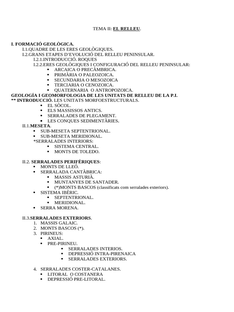 Apunts Tema Relleu | PDF