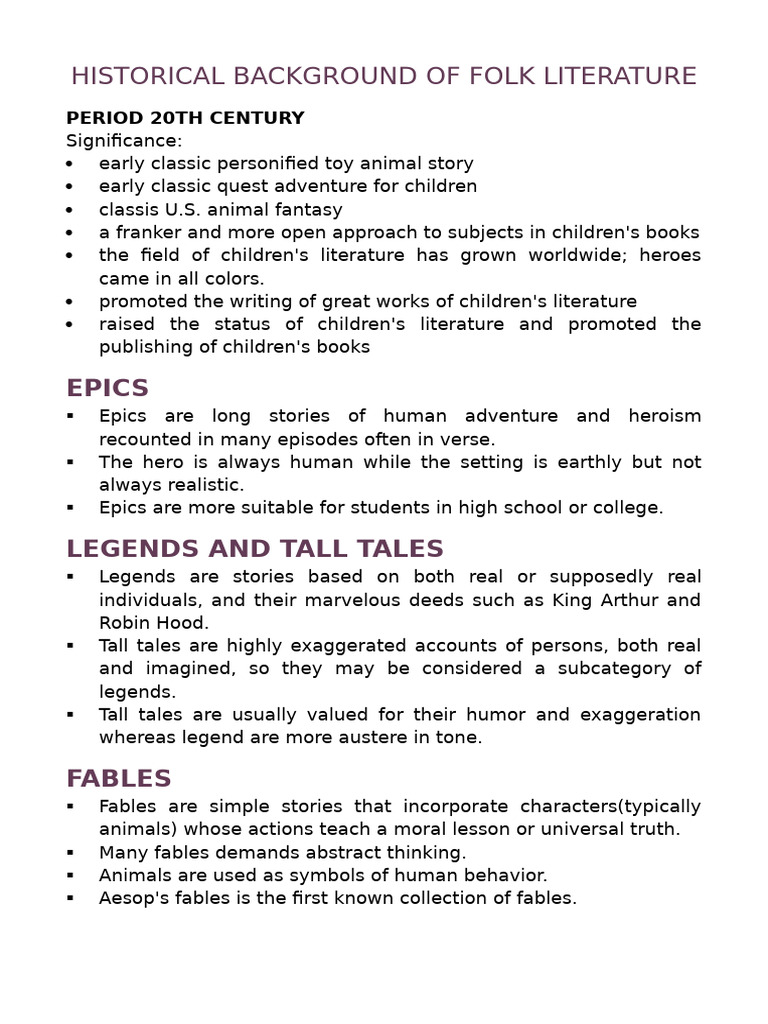 Myth and Folk Topic 2 Input | PDF | Fairy Tales | Legends