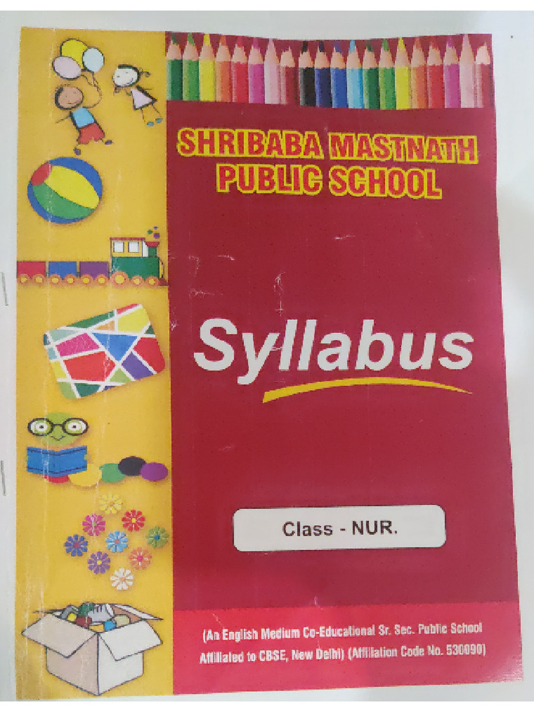 Nursery Mid Term Syllabus 2024-25 | PDF