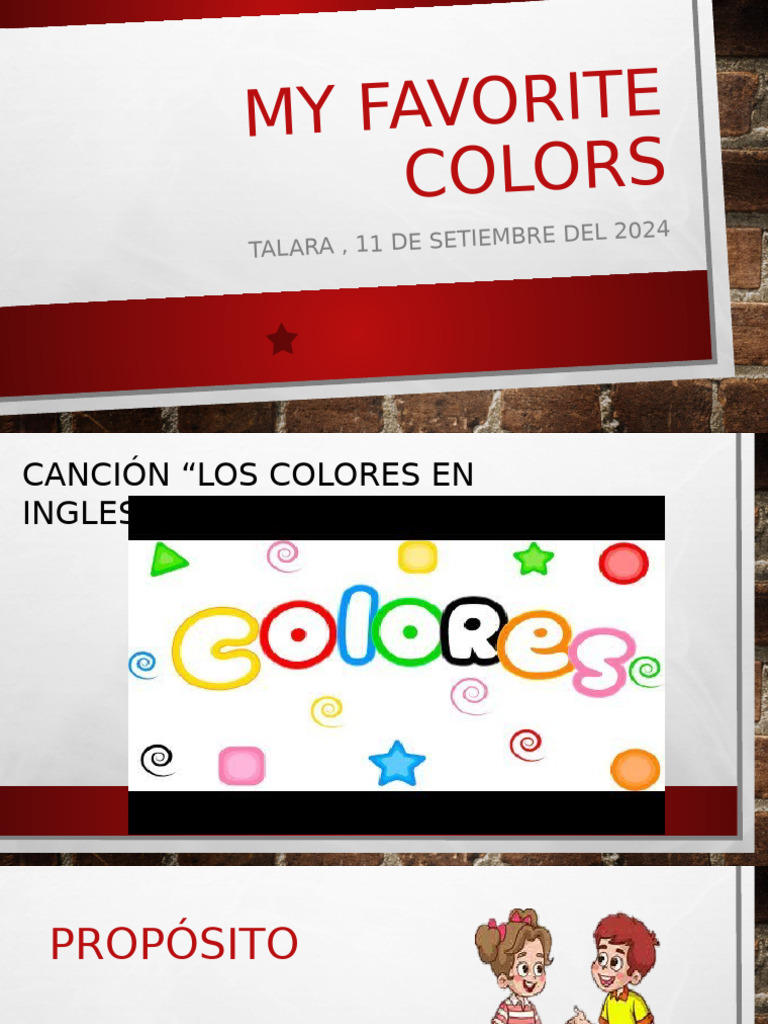 My Favorite Colors | PDF
