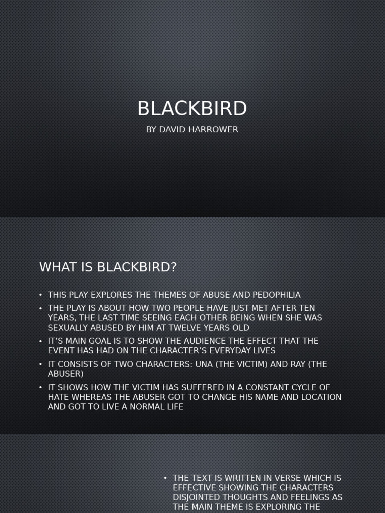David Harrower Blackbird | PDF
