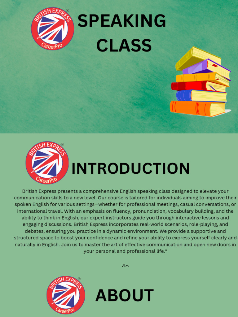 English Speaking Class | PDF