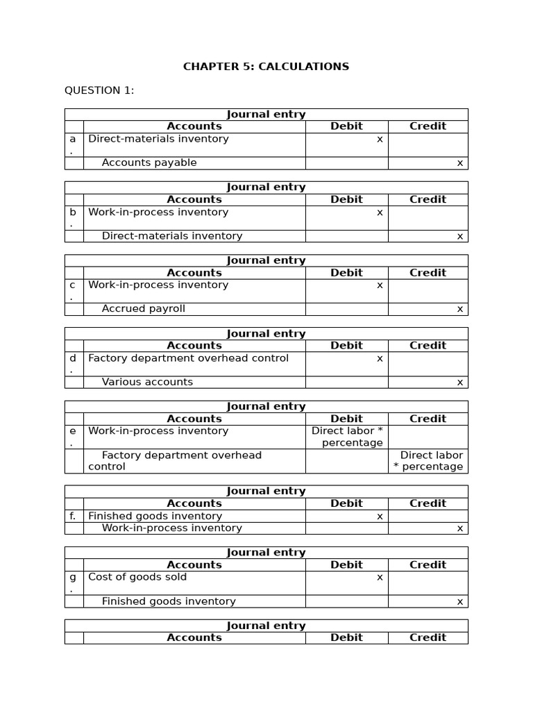 Chapter 5_calculations | PDF