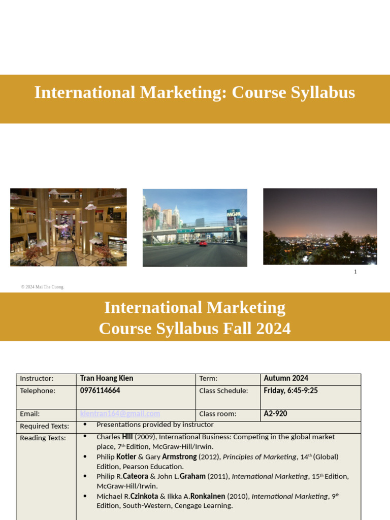 International Marketing Course | PDF | Target Audience | Competitive ...