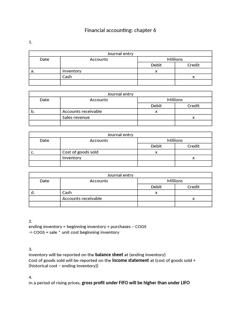 Financial Accounting - Chapter 6 | PDF