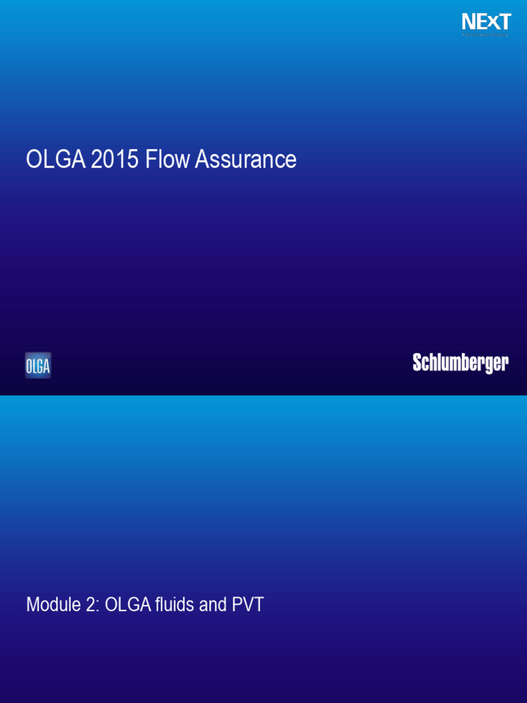 OLGA FA 2a - OLGA Fluids and PVT | PDF