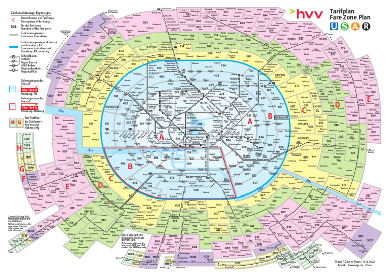 HVV Tarifplan Usar Schematisch | PDF