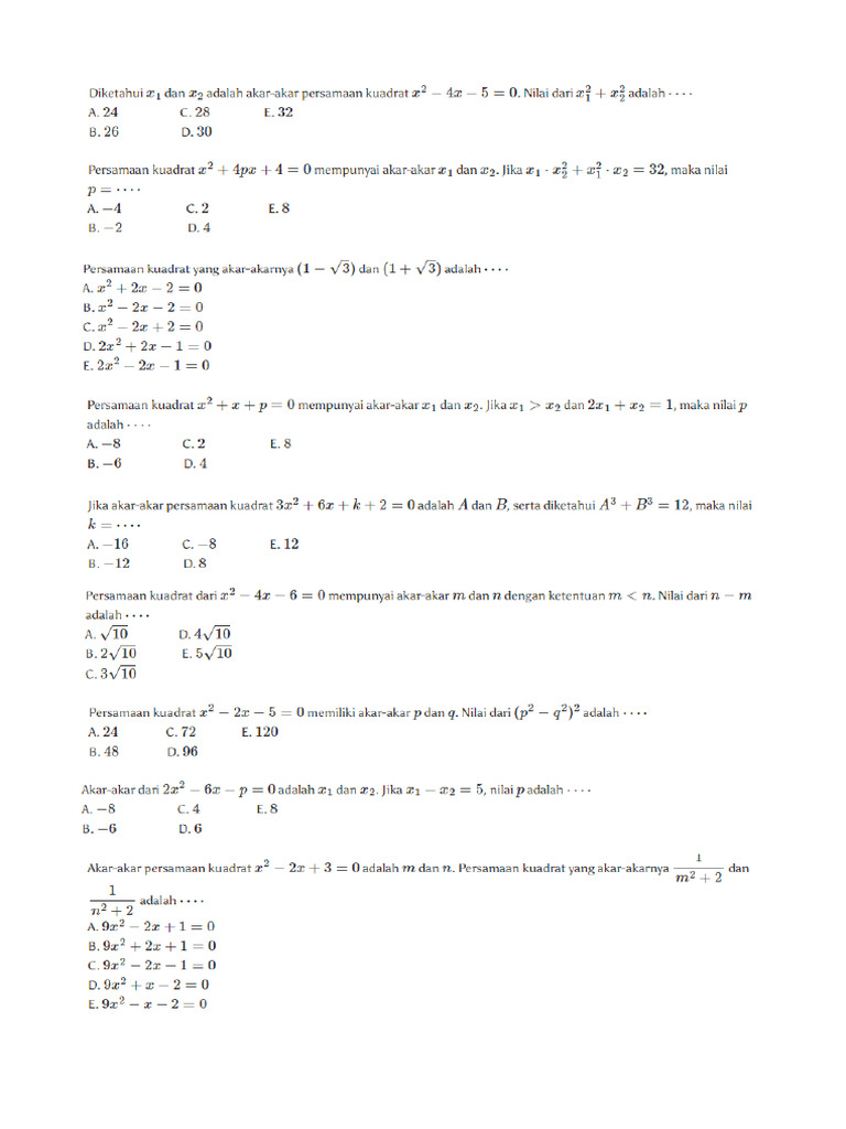 Soal Latihan PK-FK - Keefa Ali | PDF