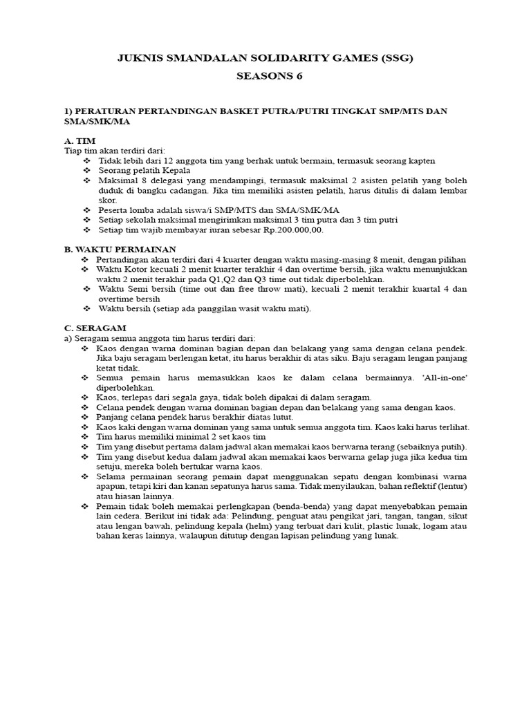 Juknis SSG 2024 | PDF