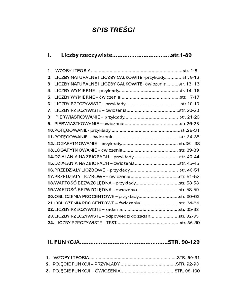 Spis Tresci | PDF