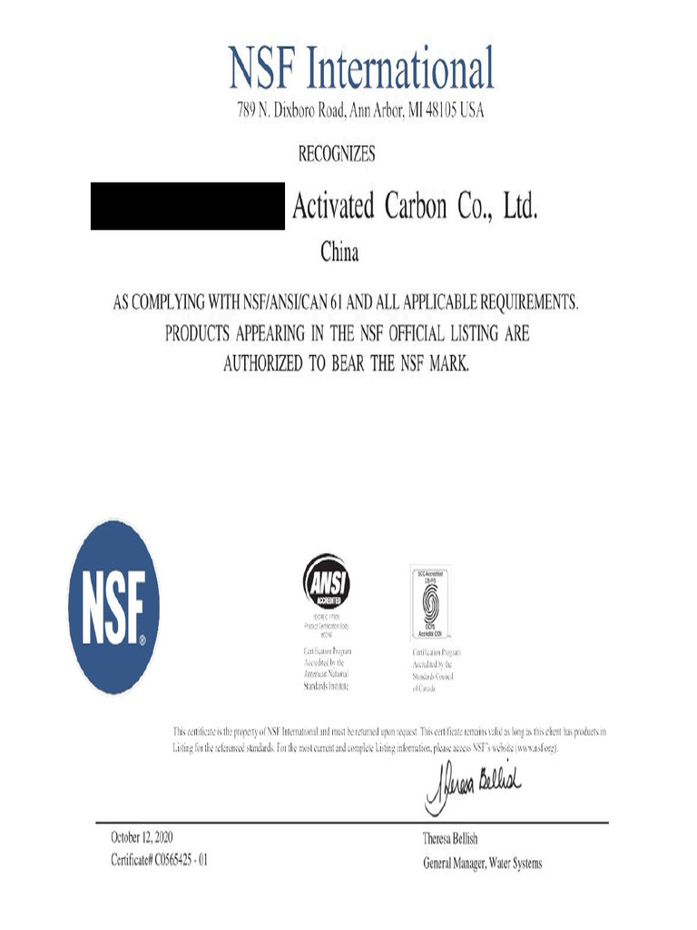 NSF Certificate 2 | PDF