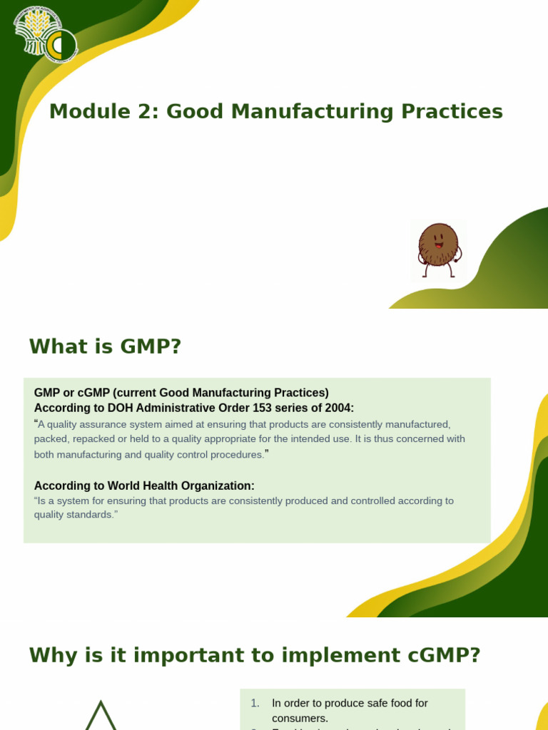 Module 2 - GMP (Part 1) | PDF