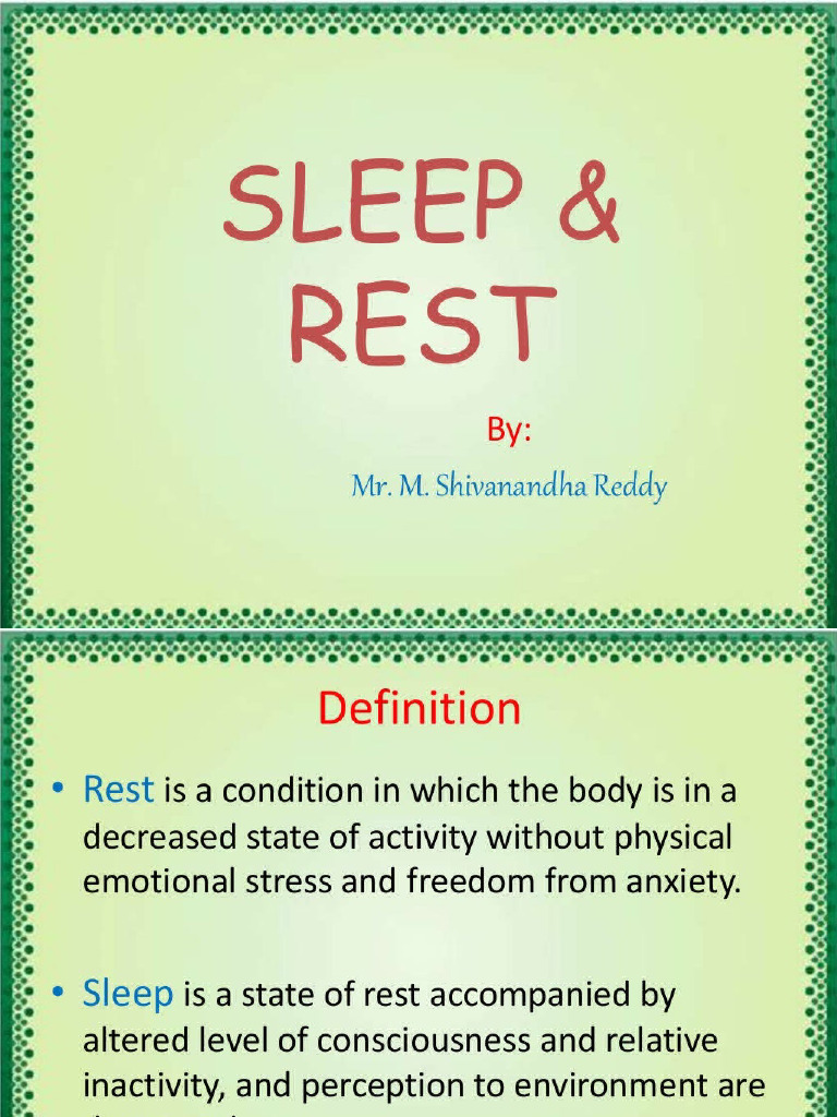 Sleep and Rest | PDF