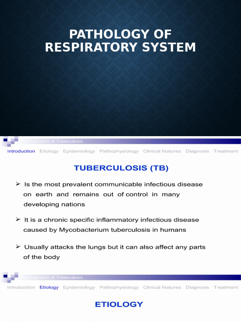 Pathology of Respiratory System | PDF