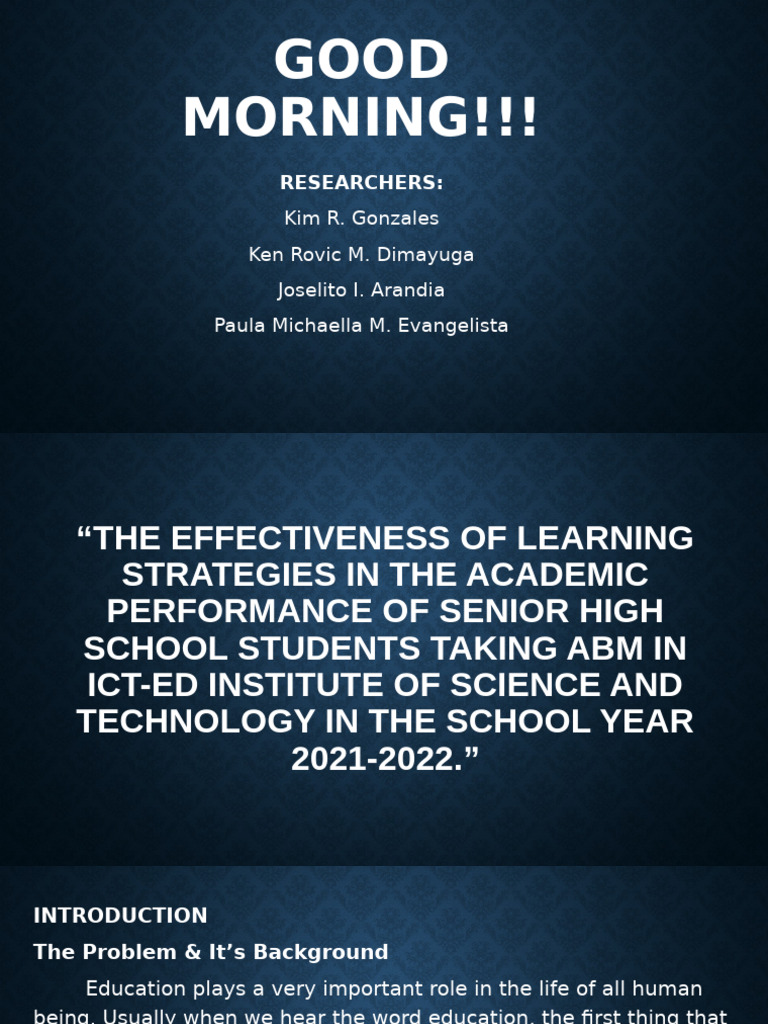 Good Morning!!! | PDF