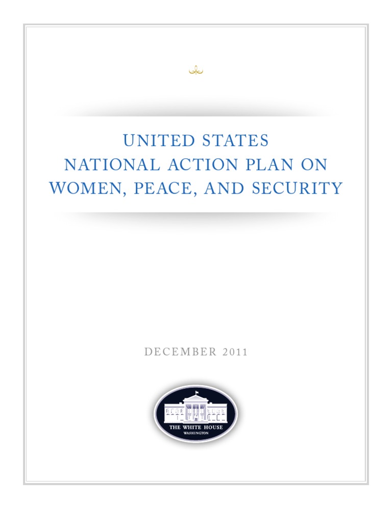 US National Action Plan On Women Peace and Security | PDF ...