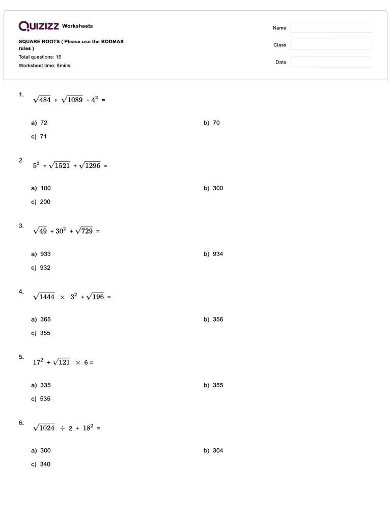 BODMAS Rules 04 | PDF