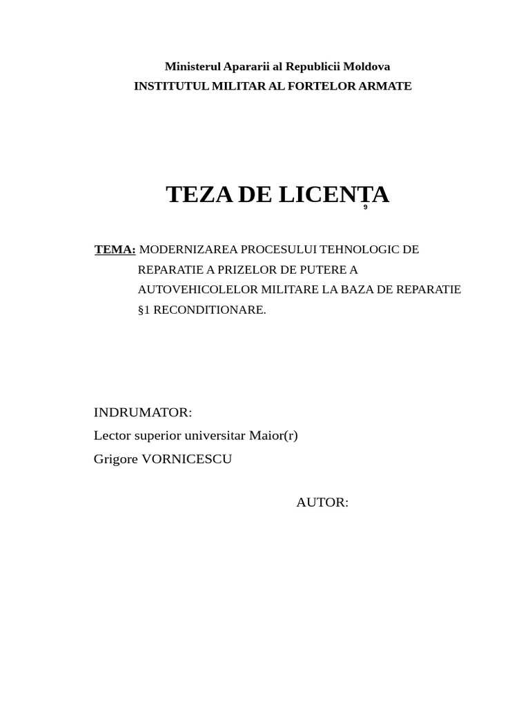 Teza de Licenta | PDF